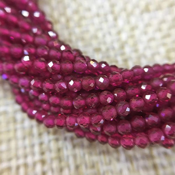 Faceted Ruby Beads - Etsy