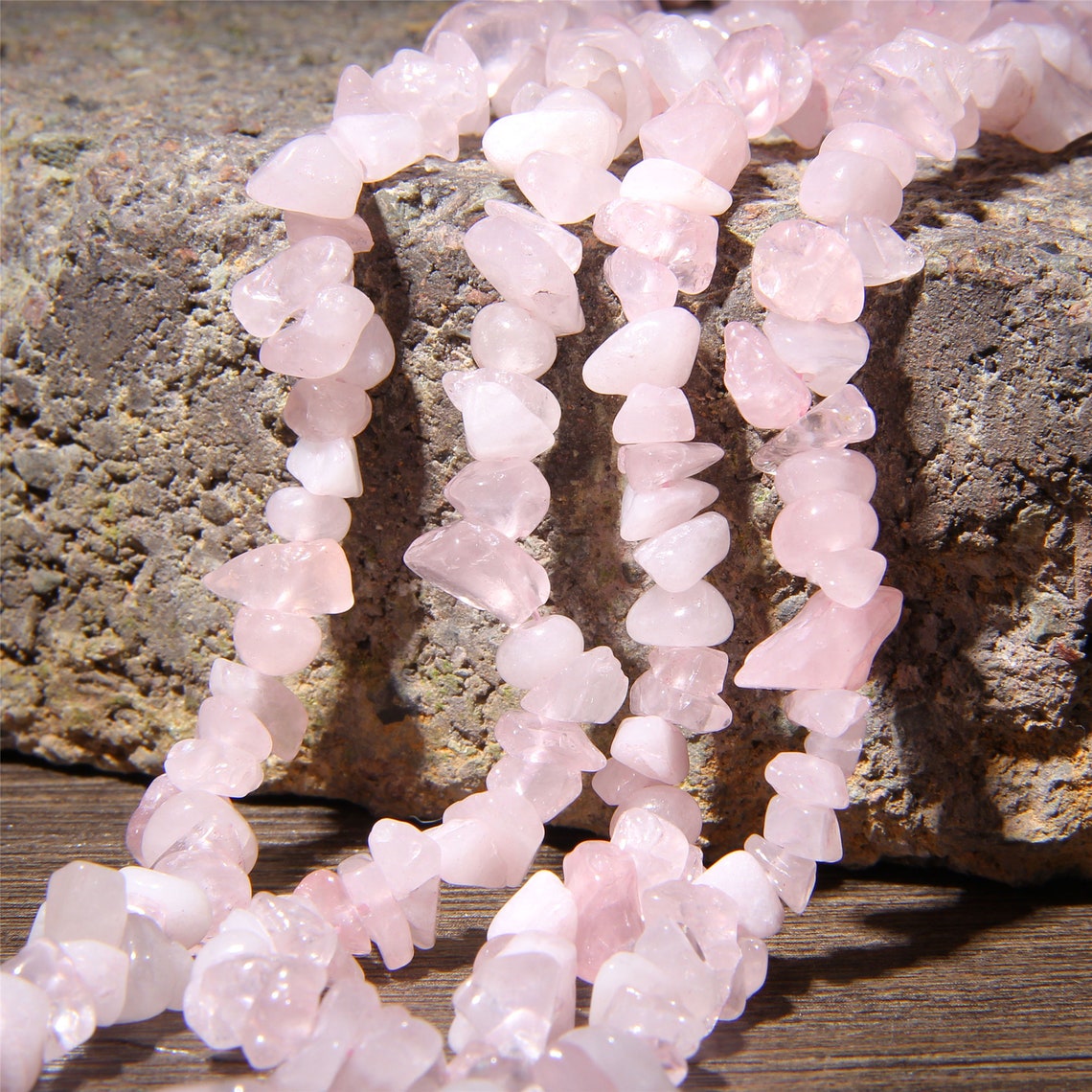 5-8mm Rose Pink Quartz Chips Beads Natural Rose Quartz Chips - Etsy Israel