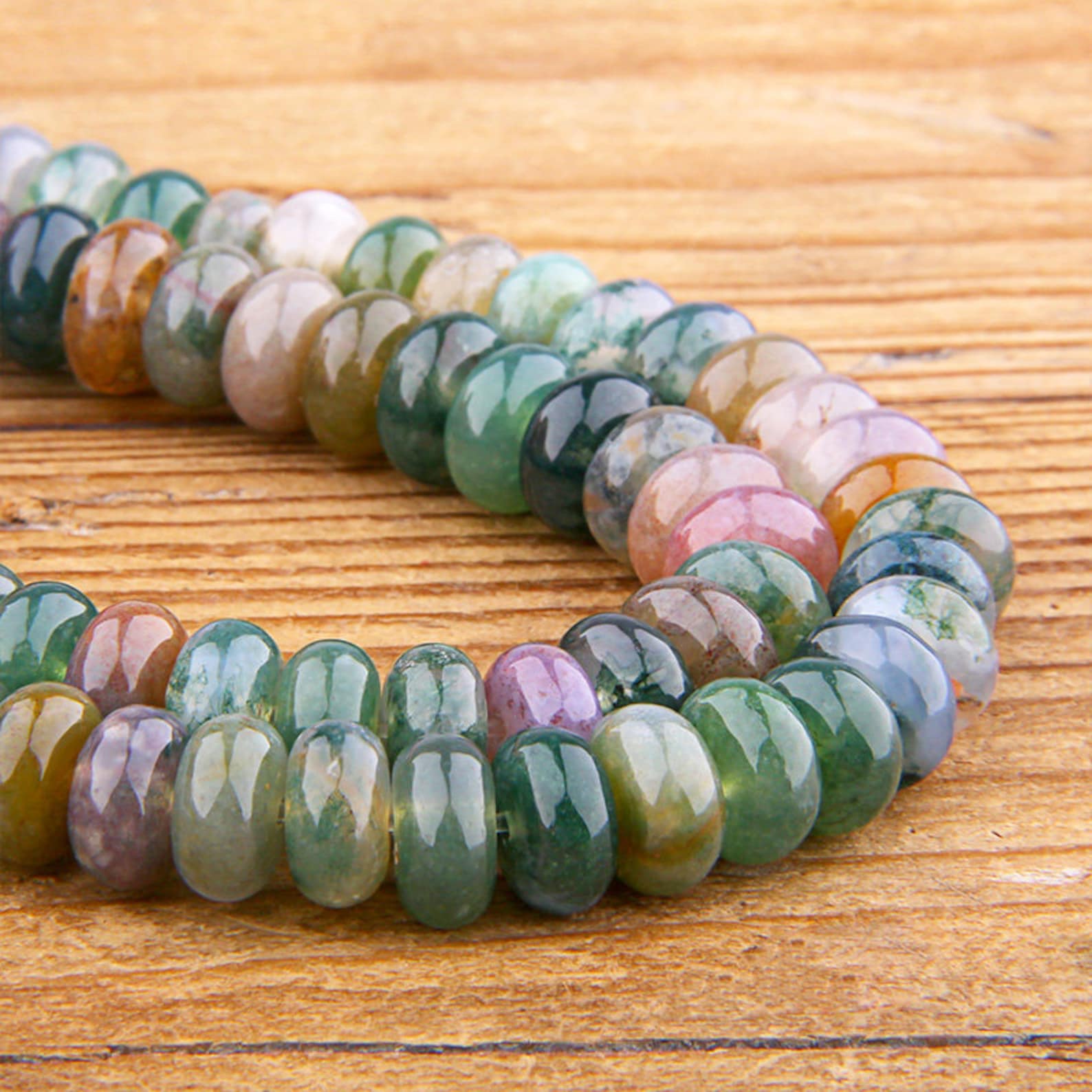 5x8mm Natural India Agate Beads Rondelle India Agate Beads - Etsy