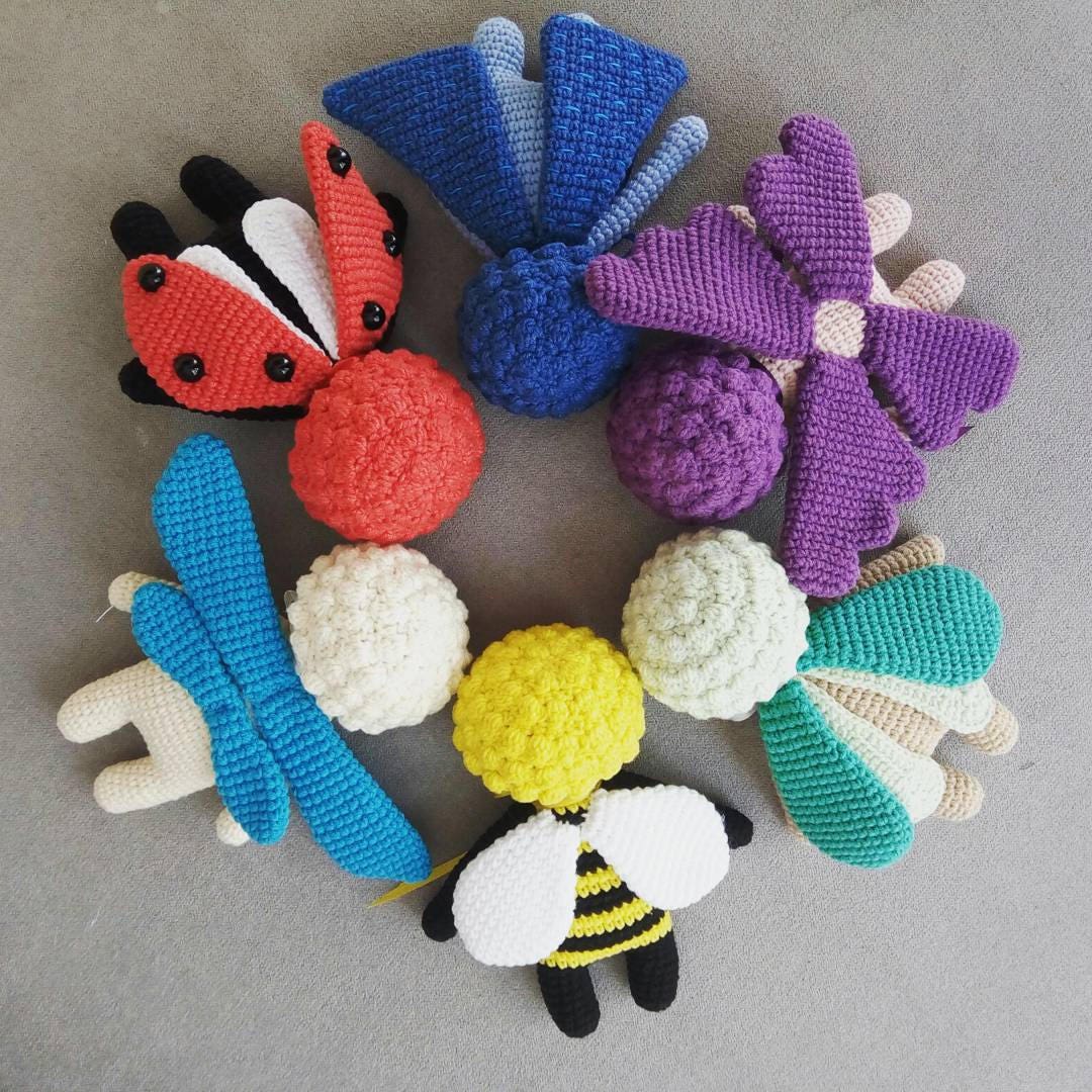 Set of PDF Crochet PATTERNS: Insect Dolls Nelly Handmade Book - Etsy Sweden