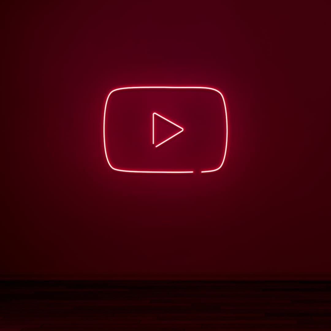 Youtube Logo Neonidas Neon Sign Led Sign - Etsy