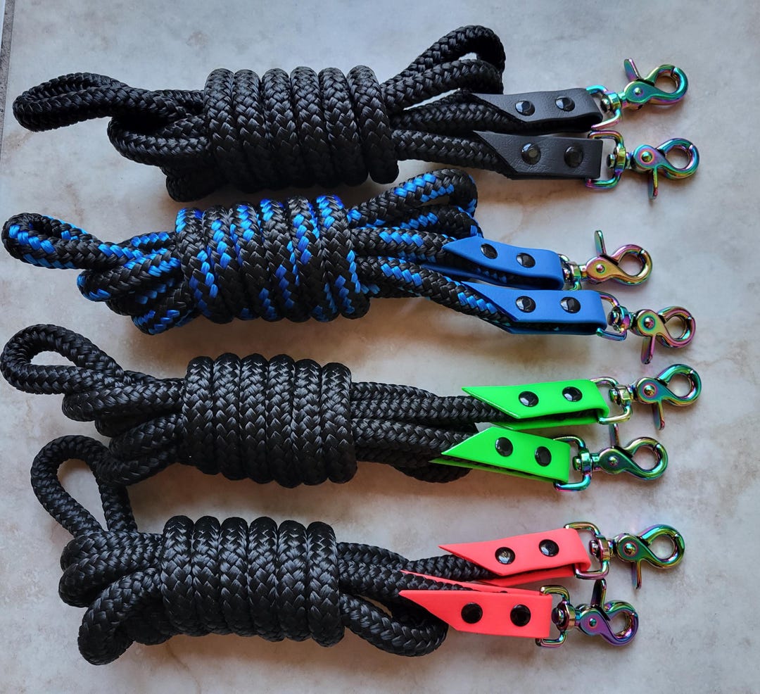 Handmade Rope Reins Biothane - Rainbow - Etsy