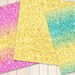 Mermaid glitter digital papers pink aqua blue teal ombre | Etsy