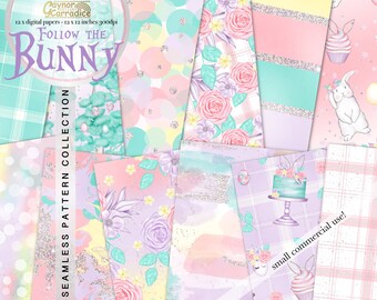 Bunny Digital Papers | Etsy