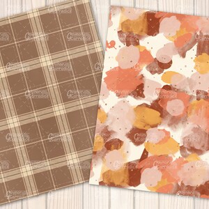 Watercolor Fall Digital Papers - 12 Autumn Seamless Patterns, Pumpkin ...