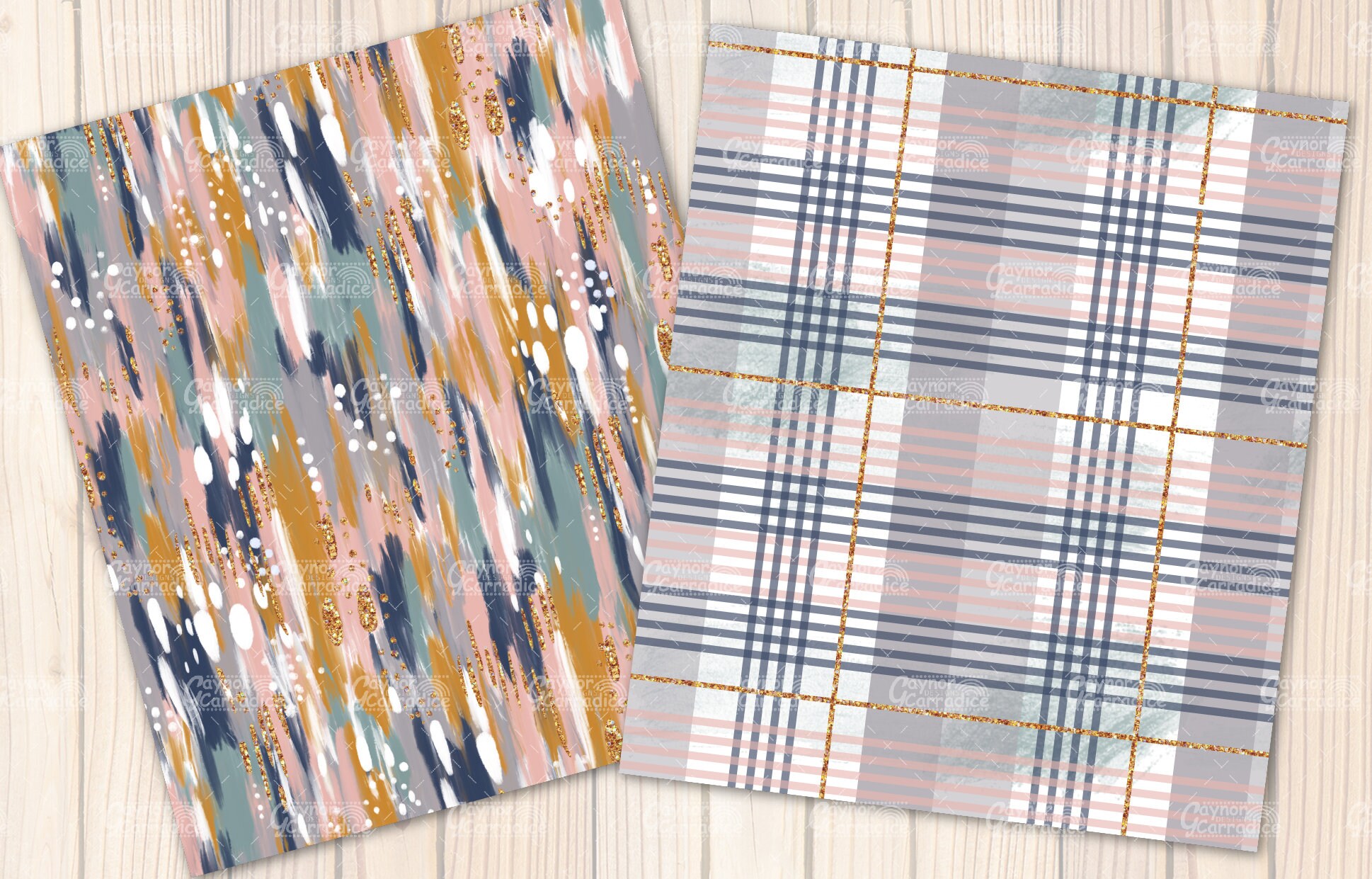 Watercolor Winter Digital Papers - 12 Christmas Seamless Patterns ...