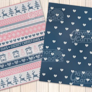 10 Nordic Winter Digital Papers, Winter Seamless Patterns, Christmas ...