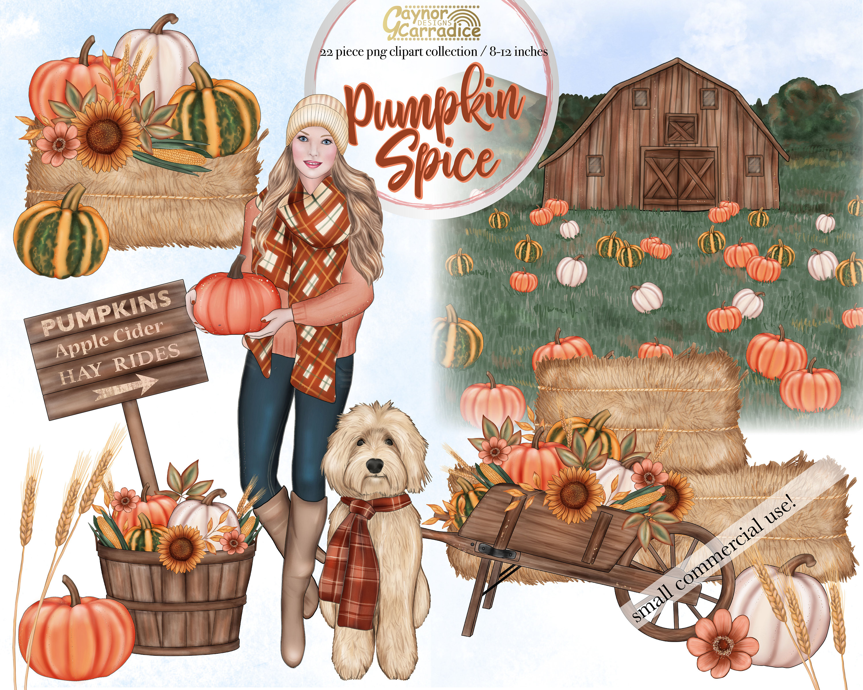 Fall Hayrides Clipart