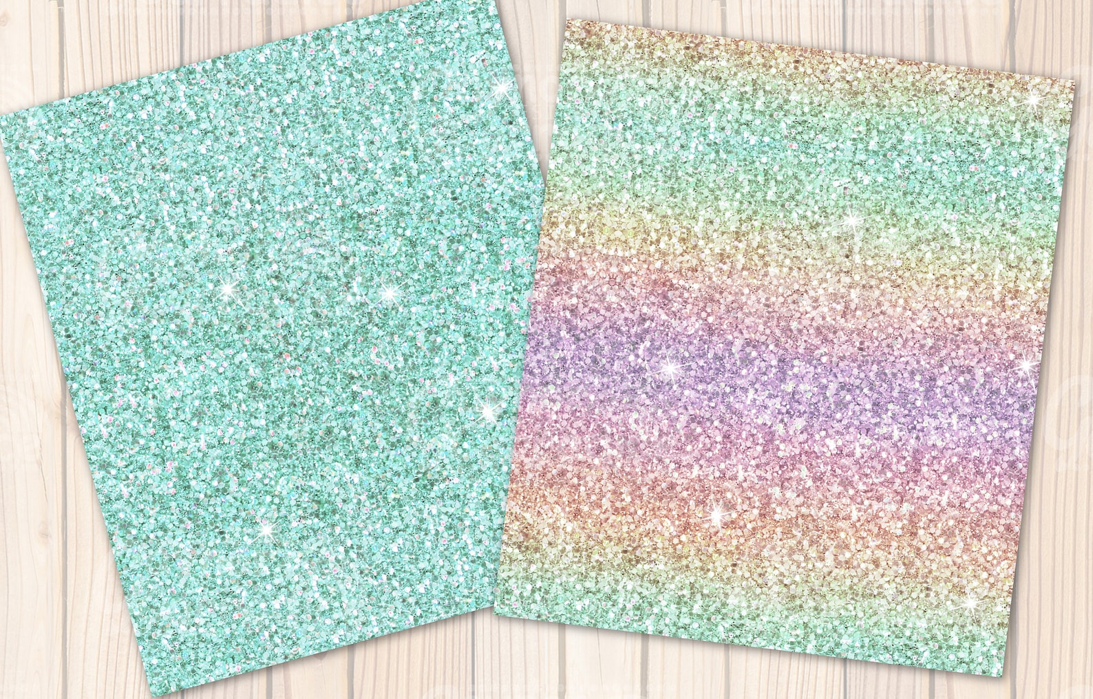Pastel Glitter Digital Papers Rainbow Ombre Glitter Seamless | Etsy UK
