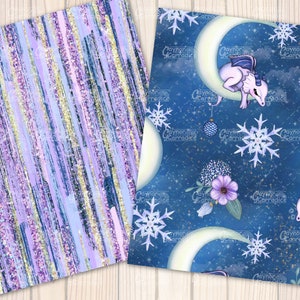 Watercolor Winter Digital Papers - 12 Dragon Seamless Patterns, Purple ...