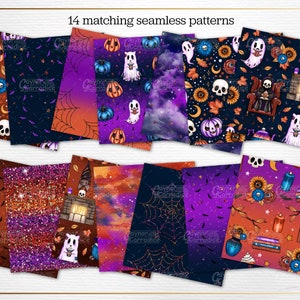 Creepy Cosy Autumn Clipart Bundle - Cute Halloween Digital Paper ...