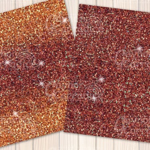 Autumn Glitter Digital Papers, Fall Glitter Seamless Patters ...