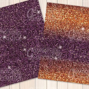 Autumn Glitter Digital Papers, Fall Glitter Seamless Patters ...