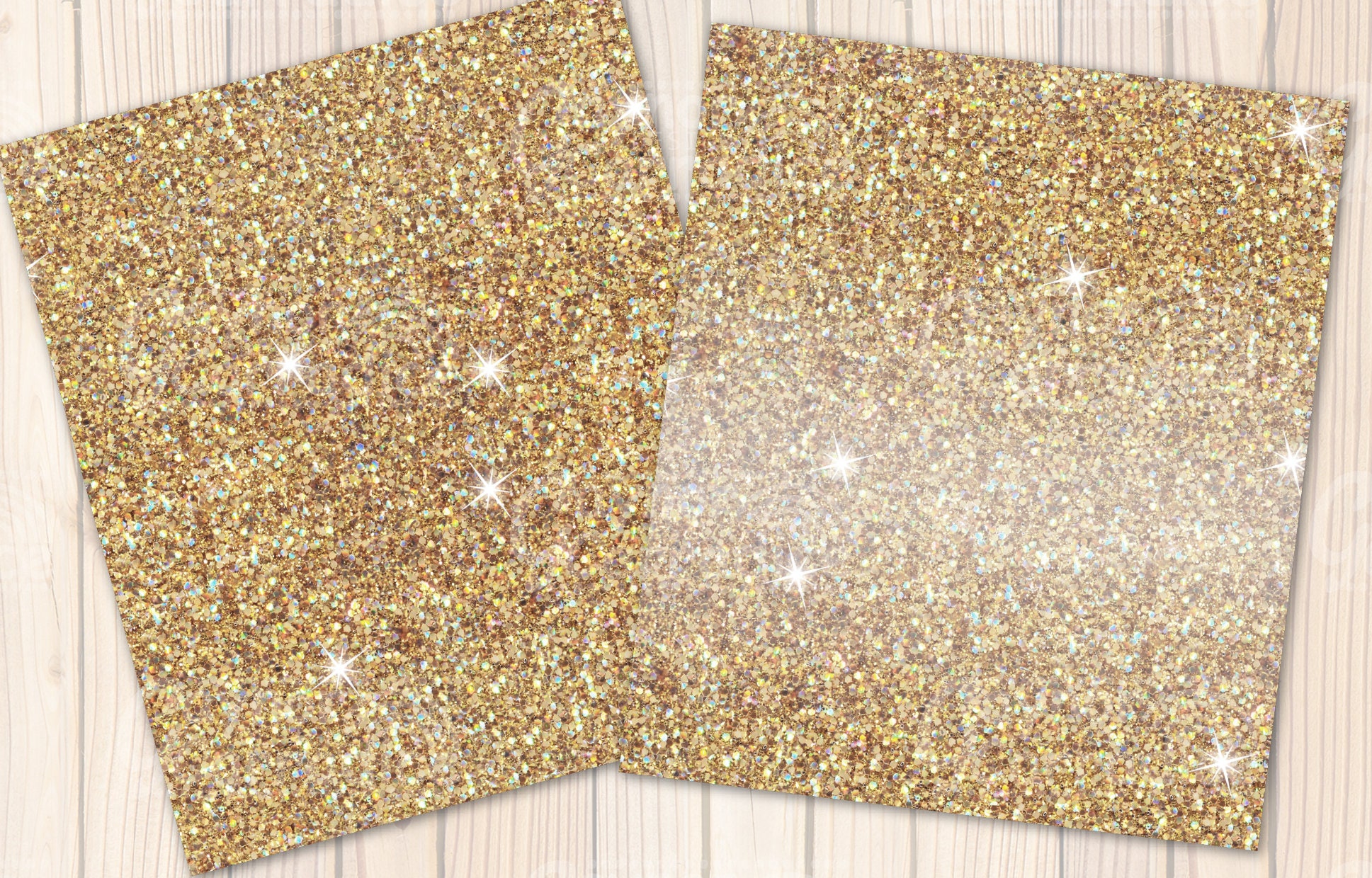 New Year Glitter Digital Papers - Rose Gold Ombre Glitter Seamless ...