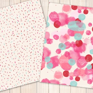 Valentines Day Digital Papers - 12 Watercolor Valentine's Seamless ...
