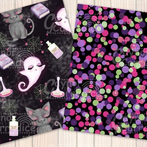 Cute Halloween Digital Papers - Halloween Seamless Patterns, Spooky ...