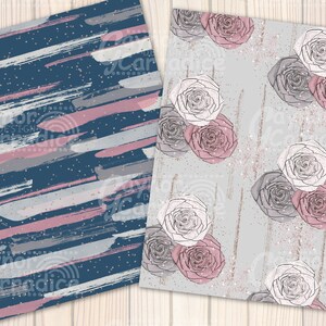 Watercolor Winter Digital Papers - Winter Seamless Patterns, Christmas ...