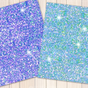 Mermaid Glitter Digital Papers, Ombre Glitter Seamless Patterns Summer ...