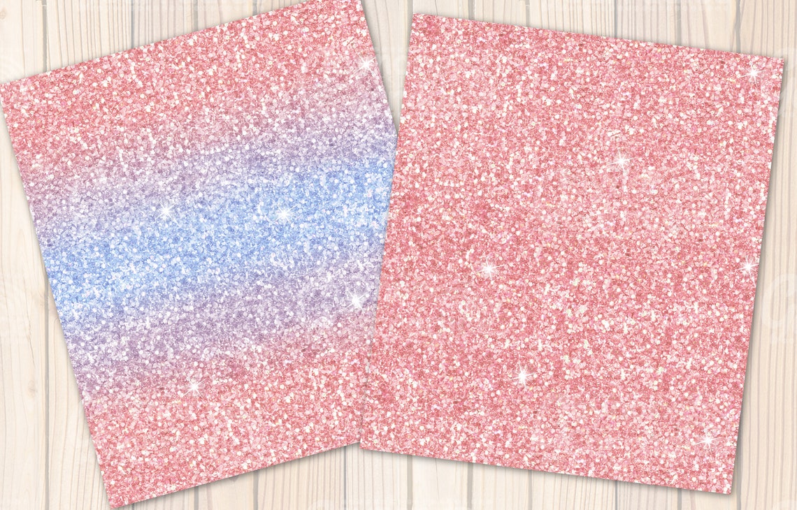 Spring Glitter Digital Papers Pastel Ombre Glitter Seamless | Etsy