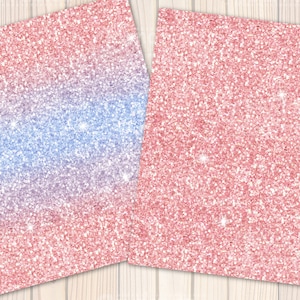 Spring Glitter Digital Papers - Pastel Ombre Glitter Seamless Patterns ...