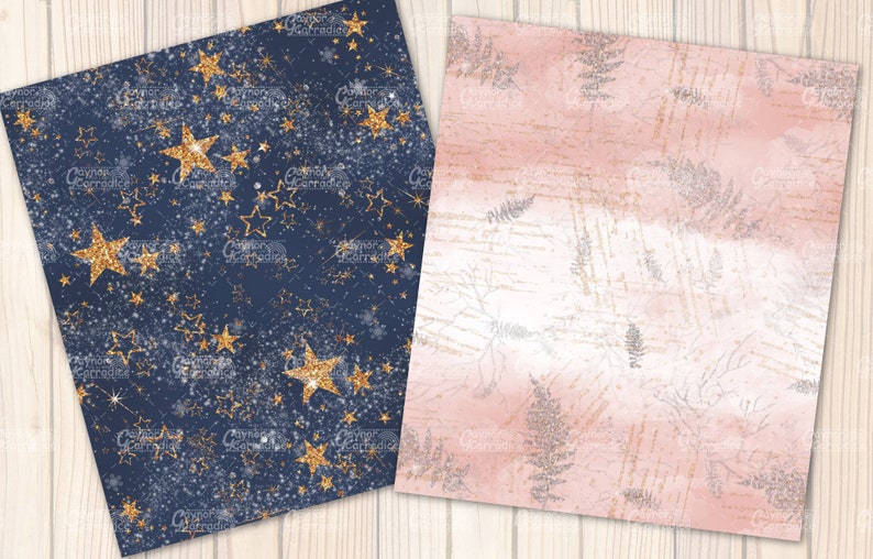 Watercolor winter digital papers 12 Christmas seamless | Etsy