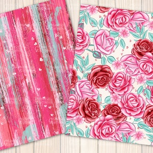 Valentines Day Digital Papers - 12 Watercolor Valentine's Seamless ...