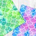 Mermaid Scales Digital Paper, Mermaid Scales Seamless Patterns ...