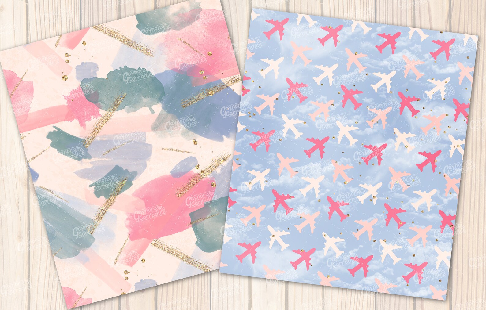 Travel Digital Papers 12 Watercolor Vacation Seamless - Etsy