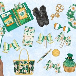 St Patricks Day Planner Clipart - 23 Piece Saint Paddys Inspired ...