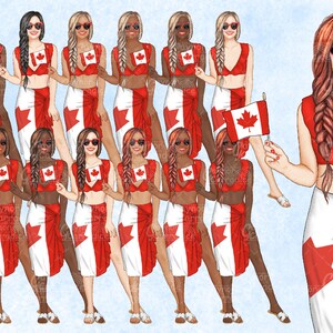 Canada Day Clipart 44 Piece Watercolor Canadian Clipart Set July 1st ...