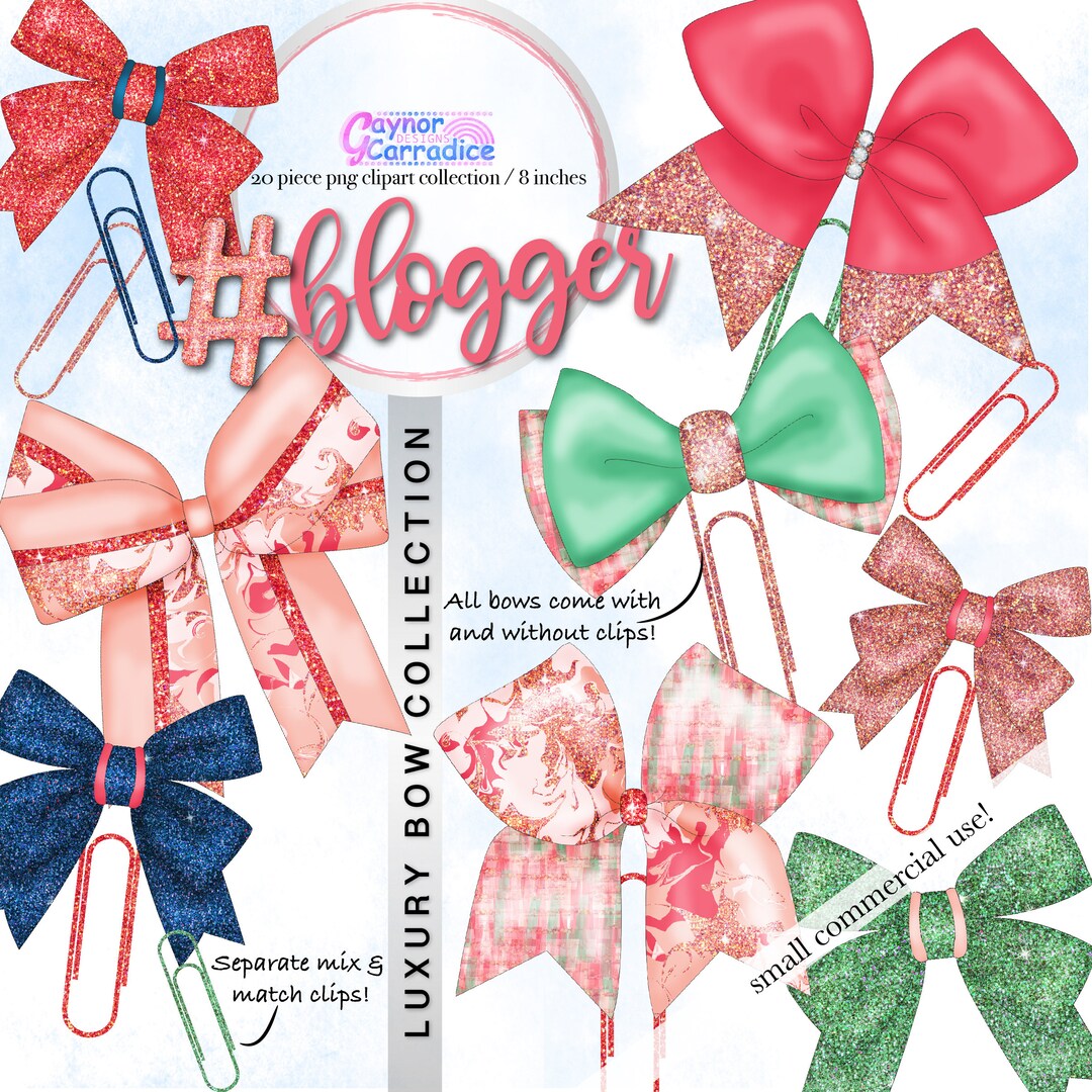Planner Bow Clipart - Bows Clip Art Watercolor Rose Gold Ribbon ...