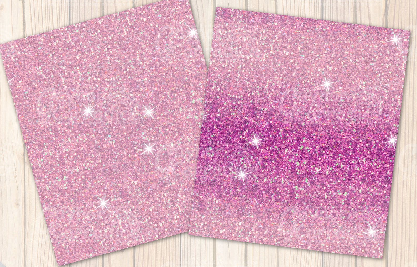 Realistic Unicorn Christmas Glitter Digital Papers in Pink, Mint, Blue ...
