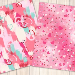 Valentines Day Digital Papers - 12 Watercolor Valentine's Seamless ...
