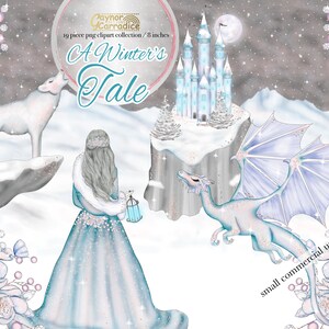 Fairy Tale Winter Clipart - 19 Piece Winter Princess Clip Arts ...