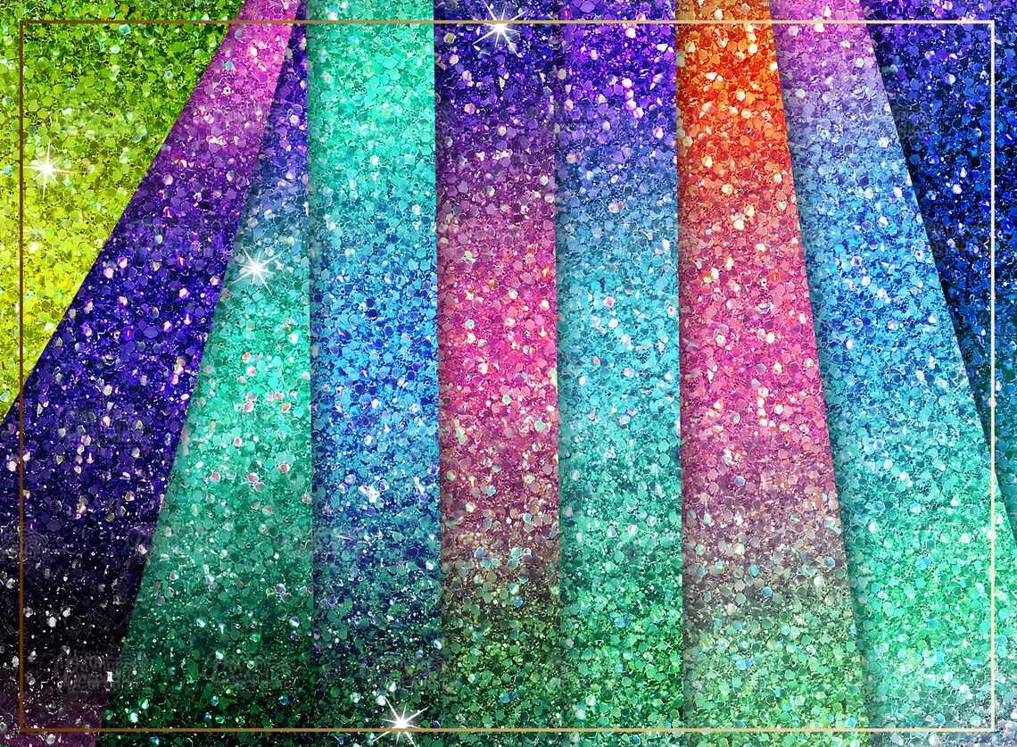 Ombre Glitter Backgrounds Bundle, 45 Glitter Seamless Pattern ...