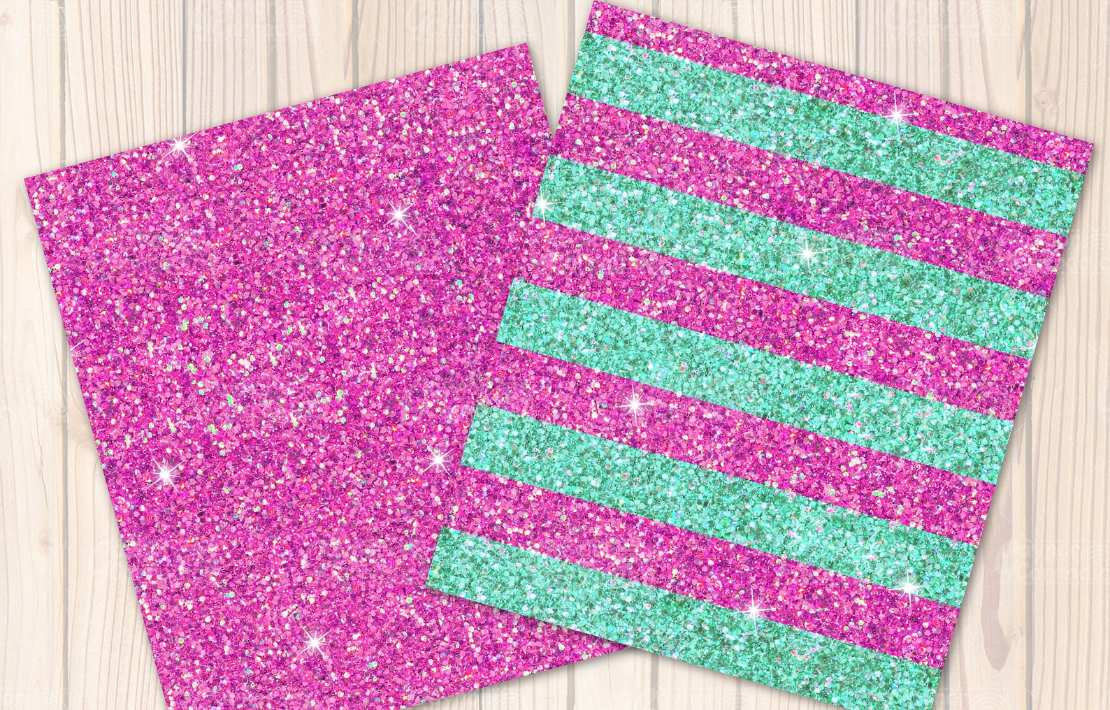 Circus Glitter Digital Papers Pink Mint Coral Navy Ombre | Etsy