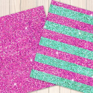 Circus Glitter Digital Papers - Pink, Mint, Coral, Navy Ombre Glitter ...