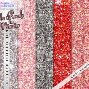 Rose Gold Glitter Digital Papers Blush Sequin Seamless Patterns Digital ...