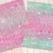 Glitter Digital Paper in Pink Mint Silver Ombre and Stripe - Etsy