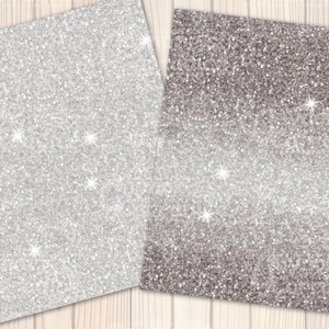 Winter Glitter Digital Papers, Ombre Glitter Seamless Patterns ...