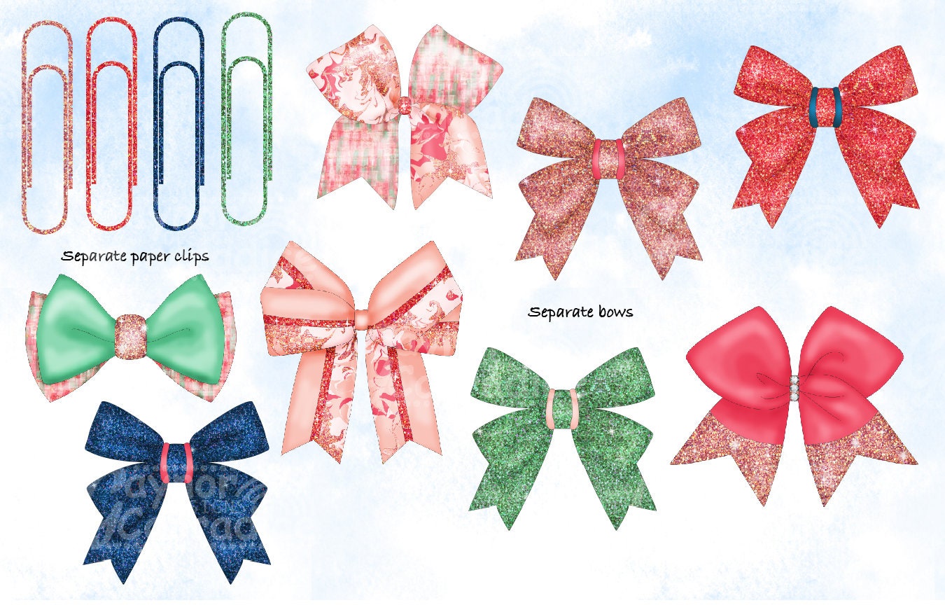 Planner Bow Clipart - Bows Clip Art Watercolor Rose Gold Ribbon ...