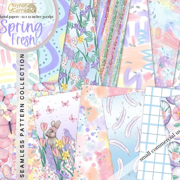 Spring Floral Paper - Etsy