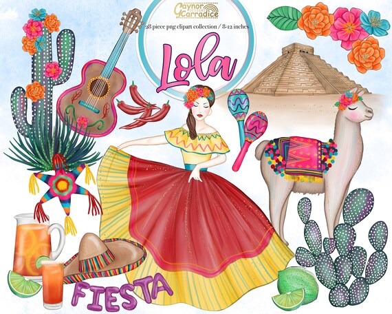Cinco De Mayo Clipart 28 Piece Mexican Clip Art Fiesta - Etsy