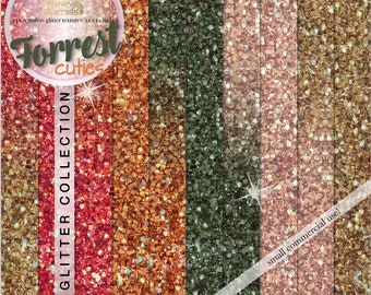 Autumn Glitter Digital Papers Fall Glitter Seamless Patters | Etsy