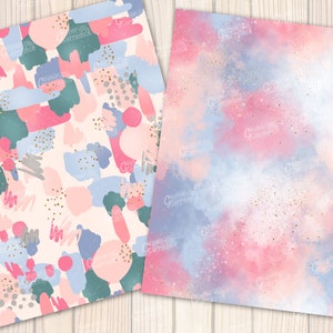 Travel Digital Papers - 12 Watercolor Vacation Seamless Patterns ...