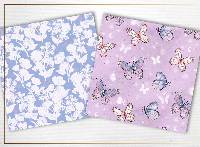 Wildflower Digital Papers - 16 Watercolor Spring Seamless Patterns ...