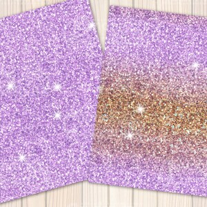 Valentines Glitter Digital Papers - Spring Ombre and Hearts Glitter ...