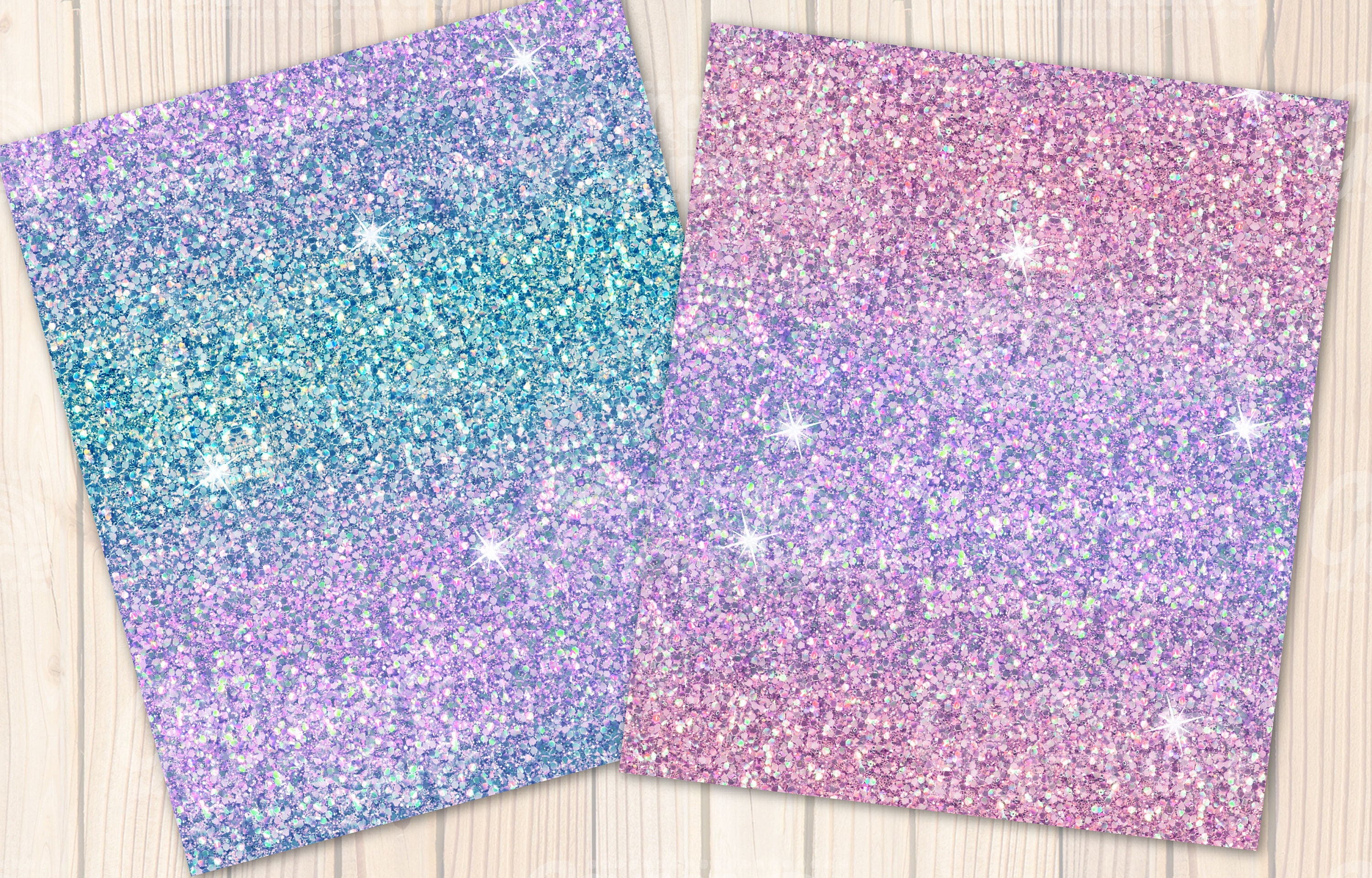 Unicorn glitter digital papers Pastel ombre glitter seamless | Etsy
