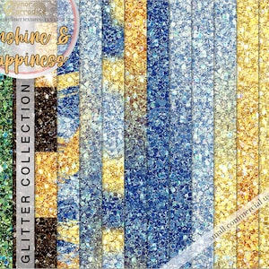 Summer Glitter Digital Papers - 15 Glitter Seamless Patterns, Ombre ...