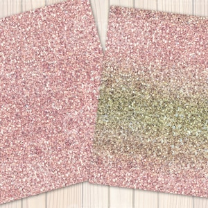 Pastel Glitter Digital Papers - Spring Ombre Glitter Seamless Patterns ...